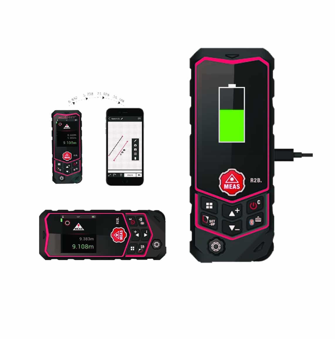 Laser distance meter 40 meters - B.Tech Tools
