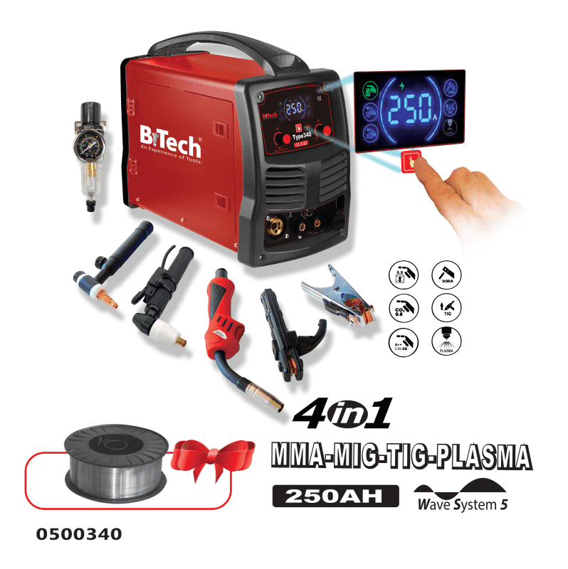 Professional welder Master 4 250AH - 4-in-1 welding machine with plasma ...